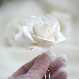 1 Psc Ivory Rose Hair Pin Wedding Hair Pins Flower Bridal Haip Pins ...