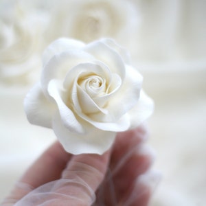 1 Psc Ivory Rose Hair Pin Wedding Hair Pins Flower Bridal Haip Pins ...