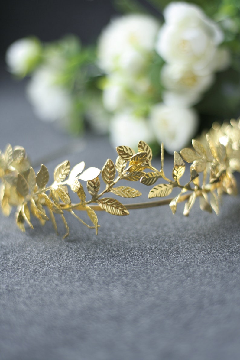 Gold Leaf Crown Greek Leaf Crown Leaf Wedding Crown Leaf - Etsy