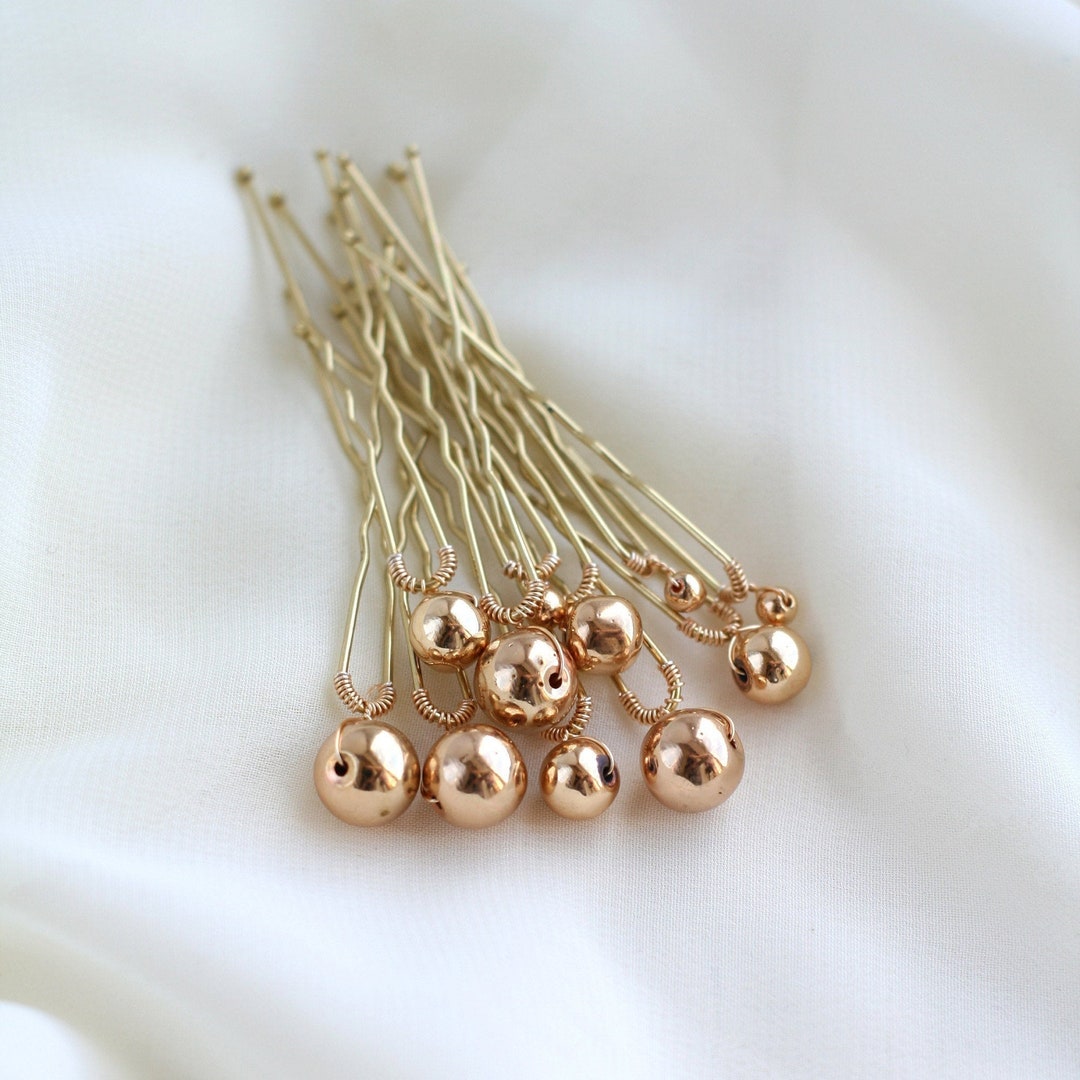 Gold Pearl Hair Pins Wedding Hair Pins Pearl Bridal Hair Pins Pearl ...
