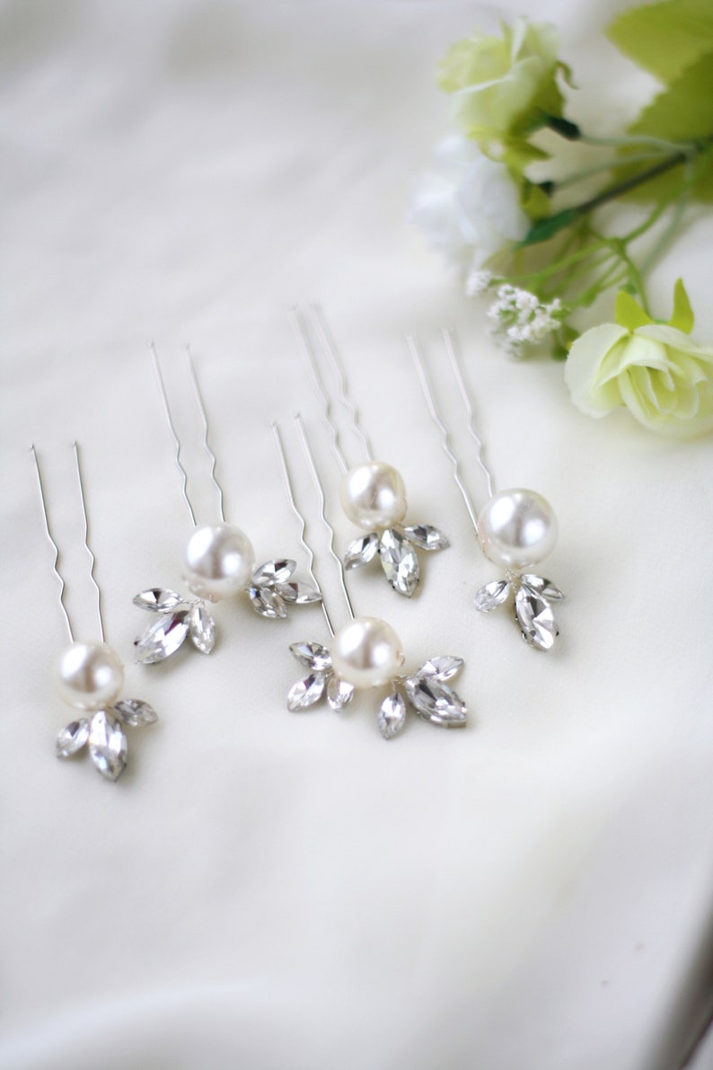 Set of 3 Crystal Hair Pins Bridal Hair Pins Crystal Wedding - Etsy