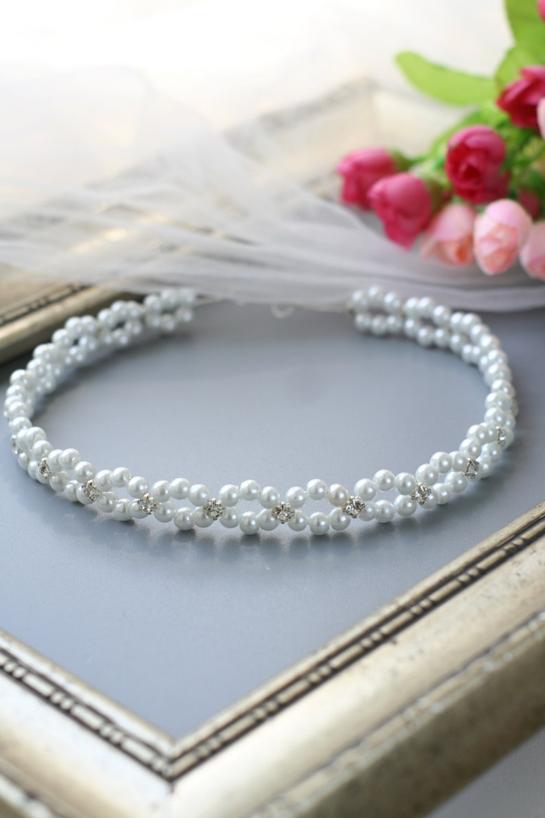 Pearl Hair Vine Pearl Headpiece Pearl Bridal crown Pearl | Etsy