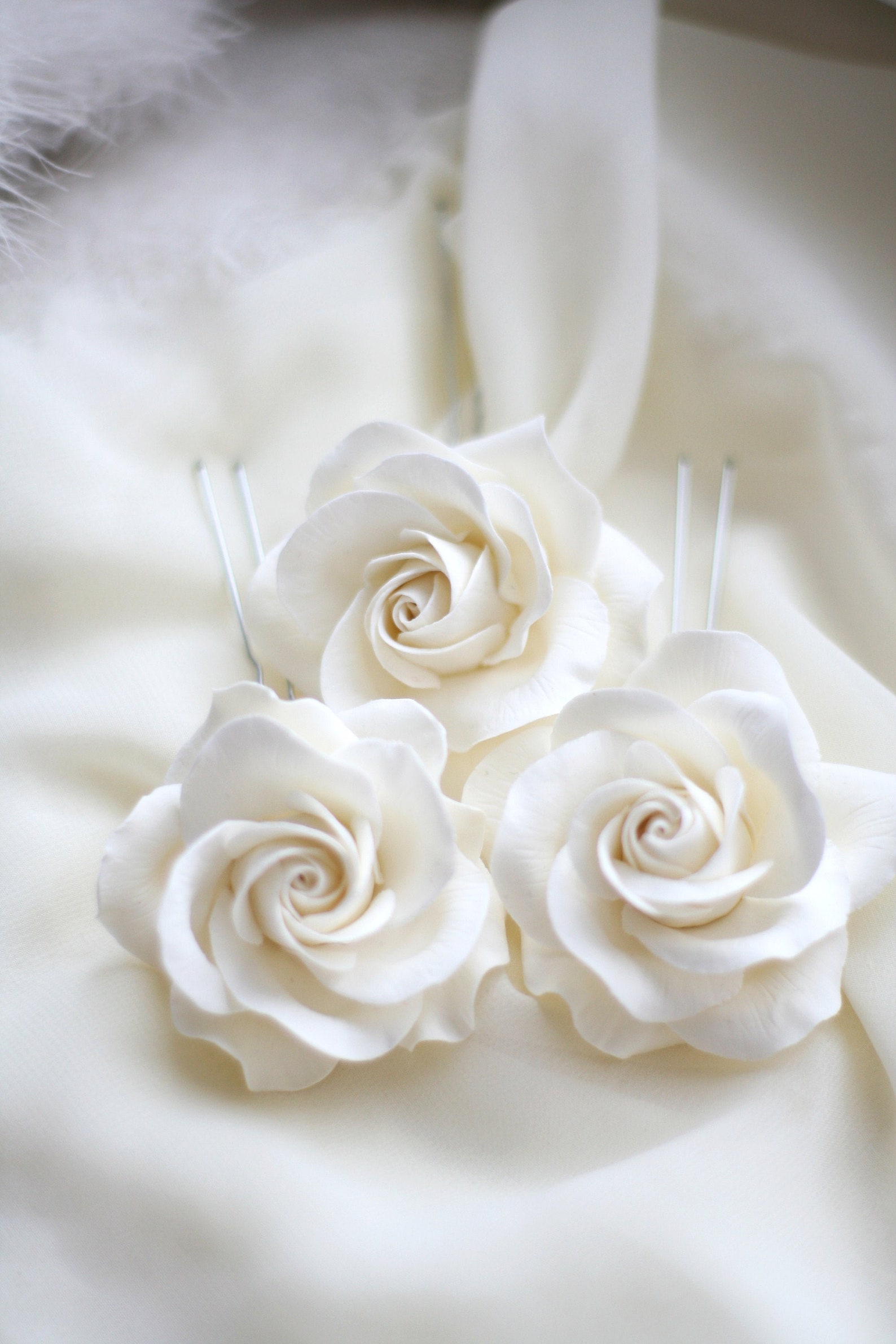 1 psc Ivory Rose Hair Pin Wedding Hair Pins Flower Bridal Haip | Etsy