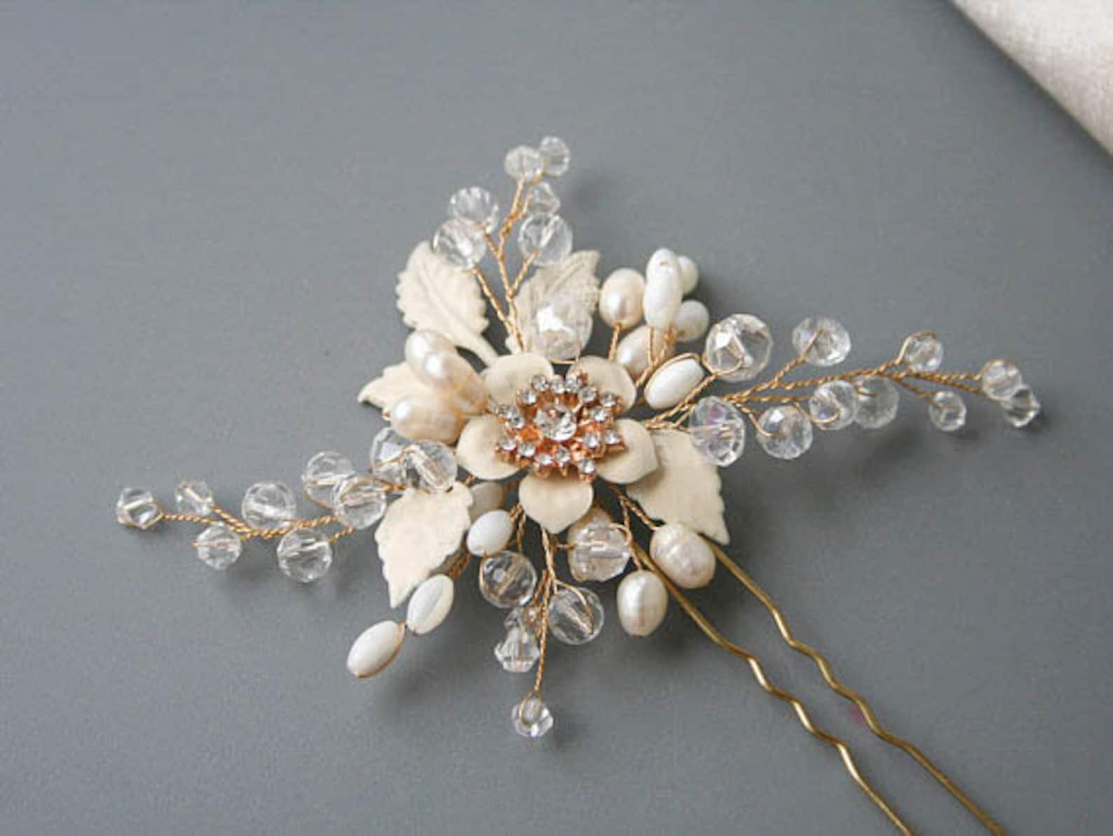 Wedding Hair Flower Wedding Hair Pin Flower Bridal Hair Pin - Etsy