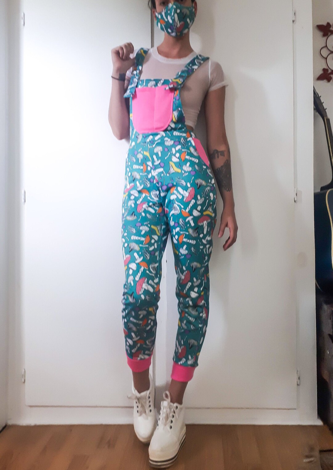 Made-to-order Colourful Mushroom Print Overalls - Etsy