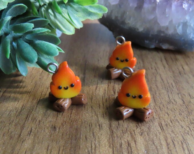 Campfire Progress Keeper | Cute Knitting | Clay Stitch Marker ...