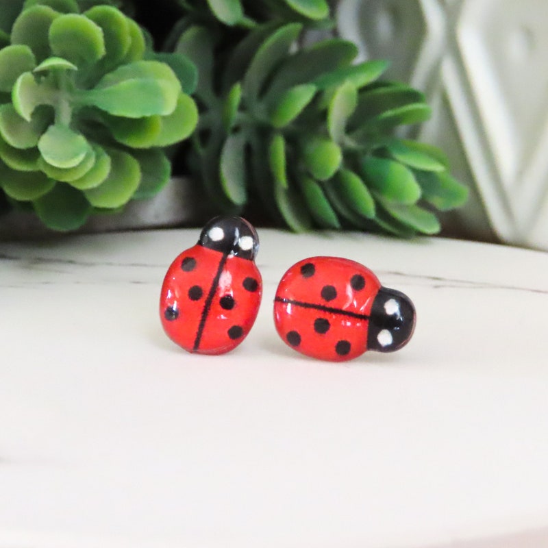 Ladybug Earrings - Etsy