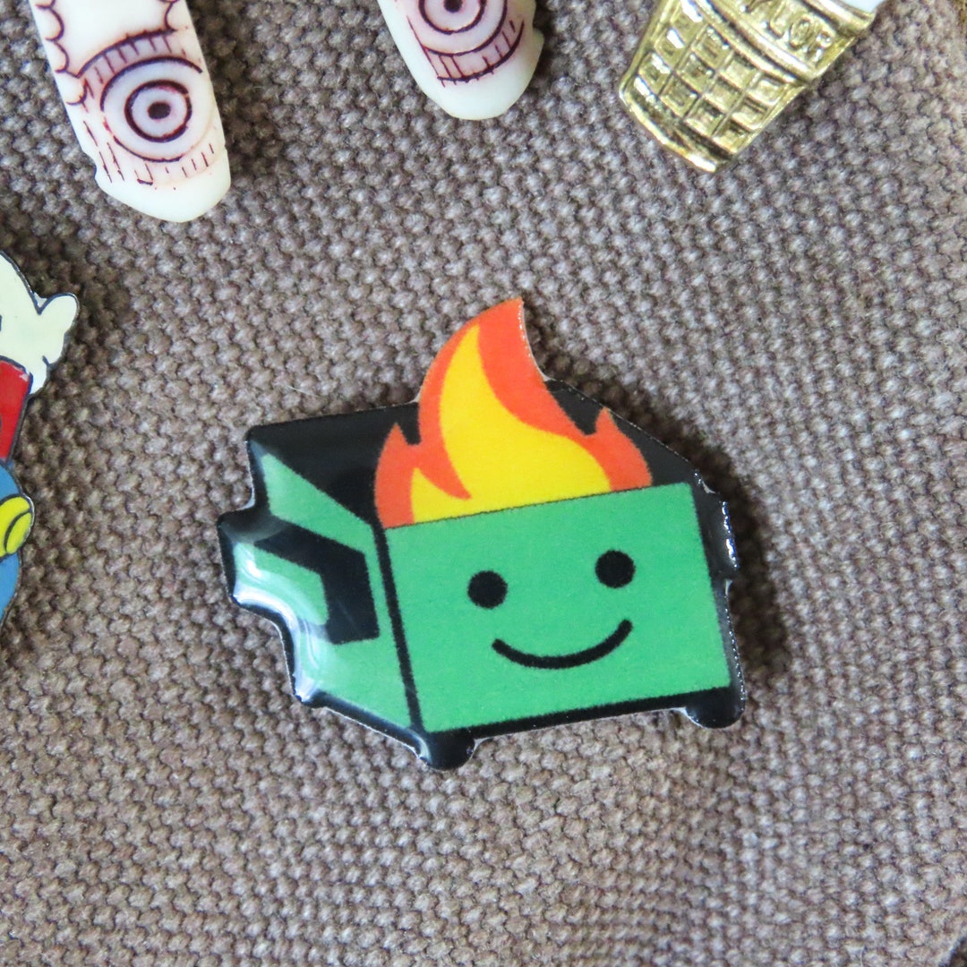 Dumpster Fire Pin, This is Fine Everything's Fine, Shrink Plastic Pin ...