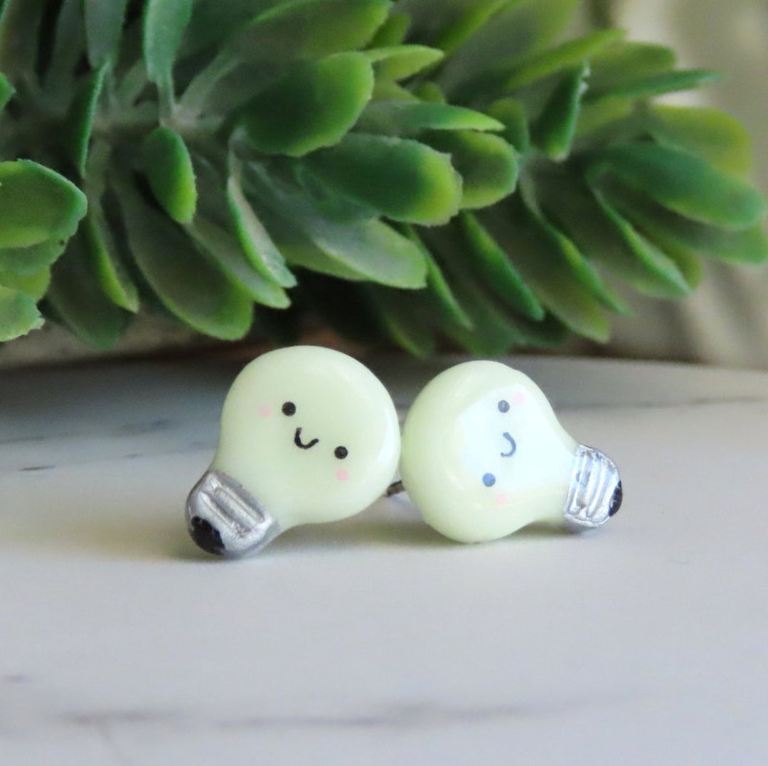 Lightbulb Earrings, Cute Earrings, Teacher Gift, Glow in Dark ...