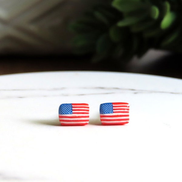 American Flag Stud Earring - Etsy