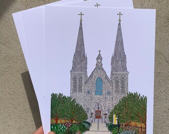 Villanova Church Drawing - Etsy