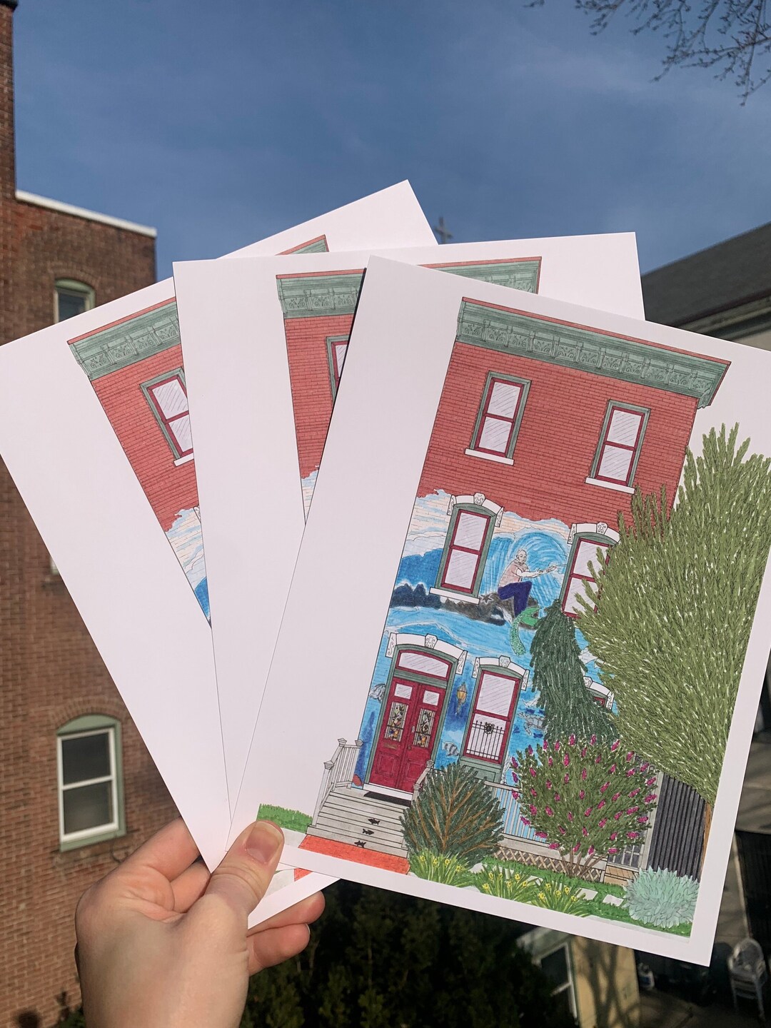 West Philly House 8x10 Print, West Philly Row Home Art Print, Philly ...