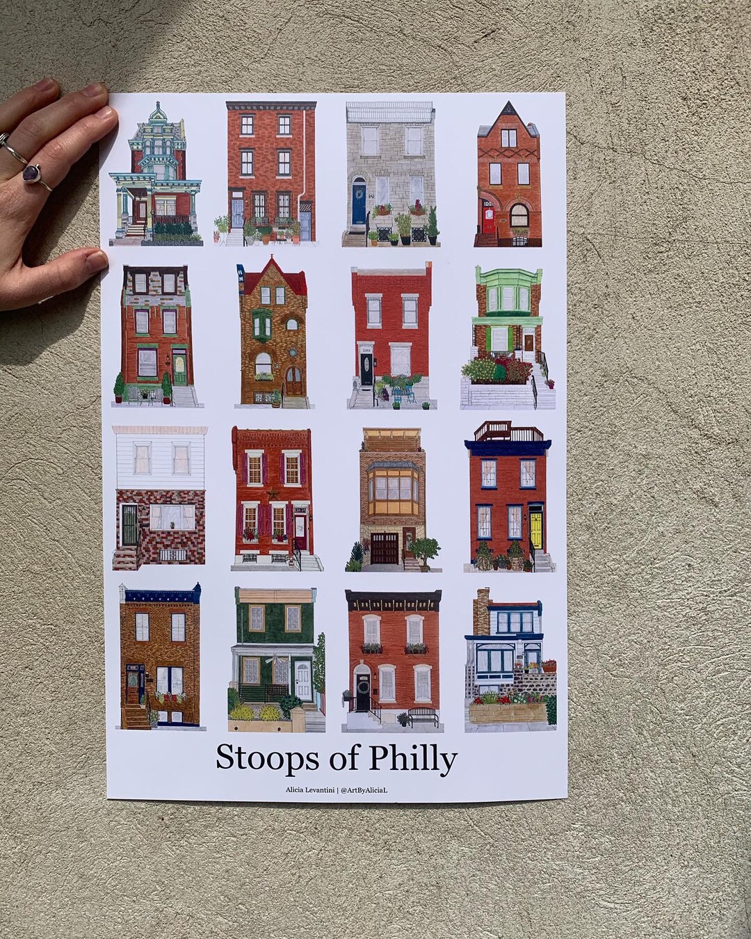 Stoops of Philly Posters, 11x17 Philly Poster, Philadelphia House ...