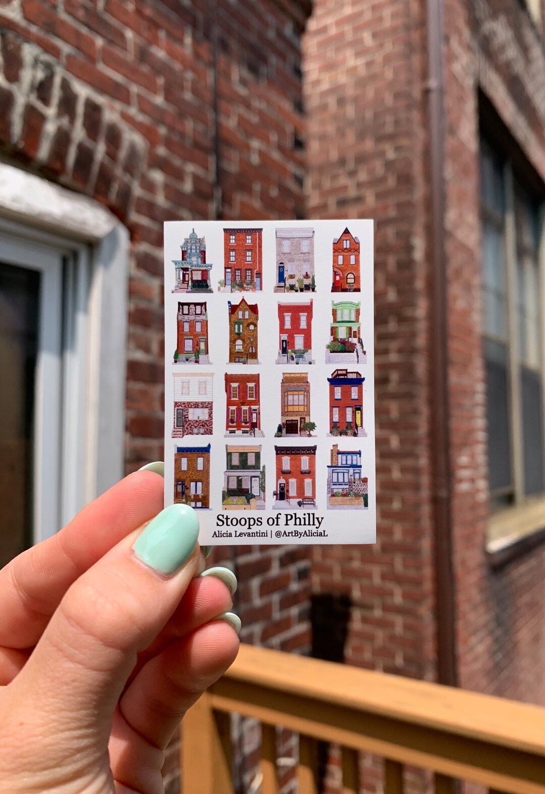 Stoops of Philly Magnet, Philly Fridge Magnet, Philadelphia Magnet, Row ...