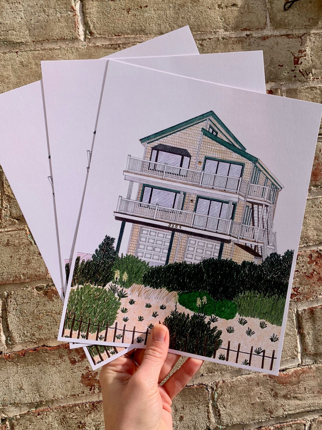 Jersey Shore Art, Down the Shore Drawing, Sea Isle NJ Print, Sea Isle ...