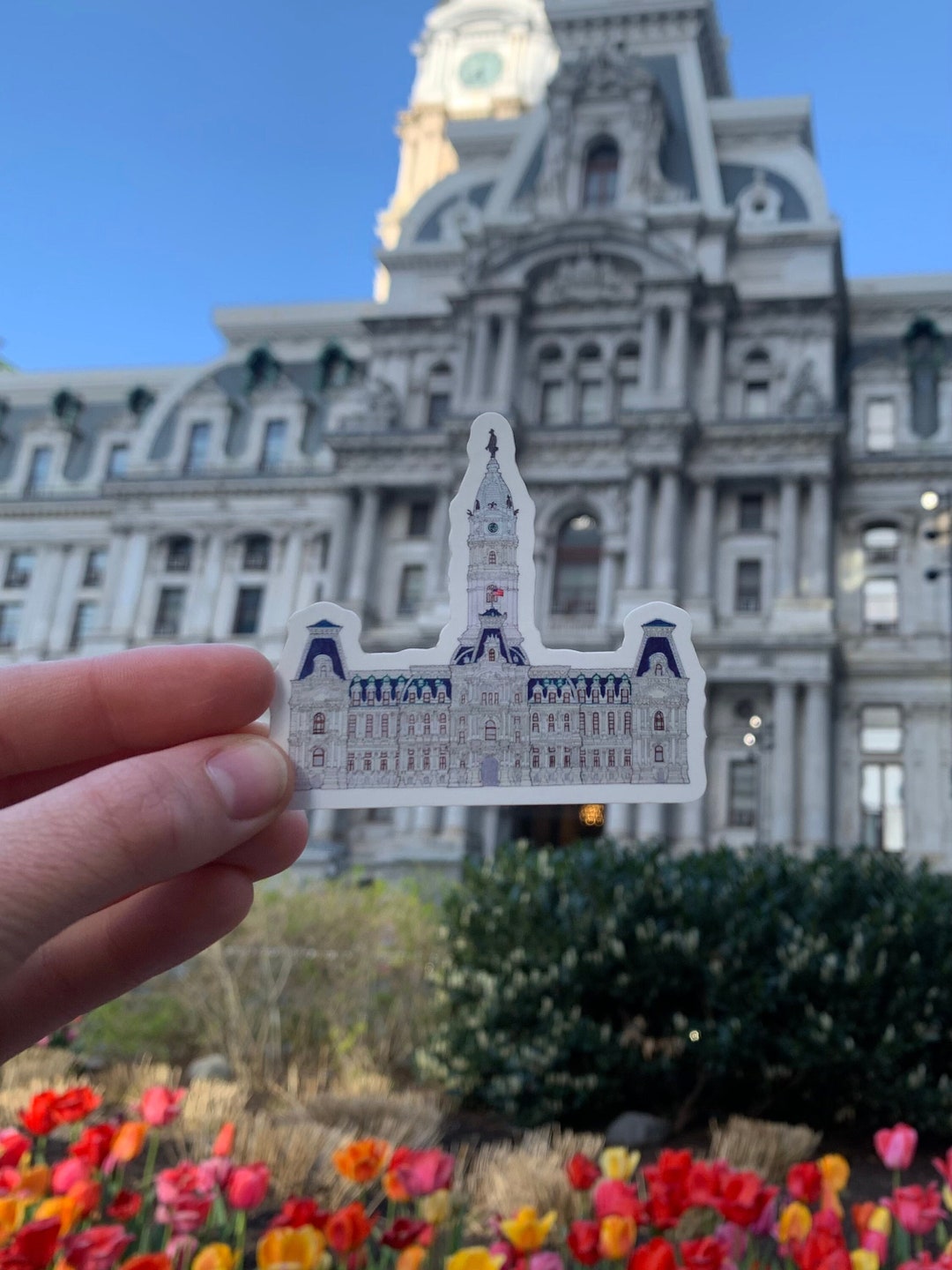 Philadelphia City Hall Sticker, Philly City Hall, Waterproof Die Cut ...