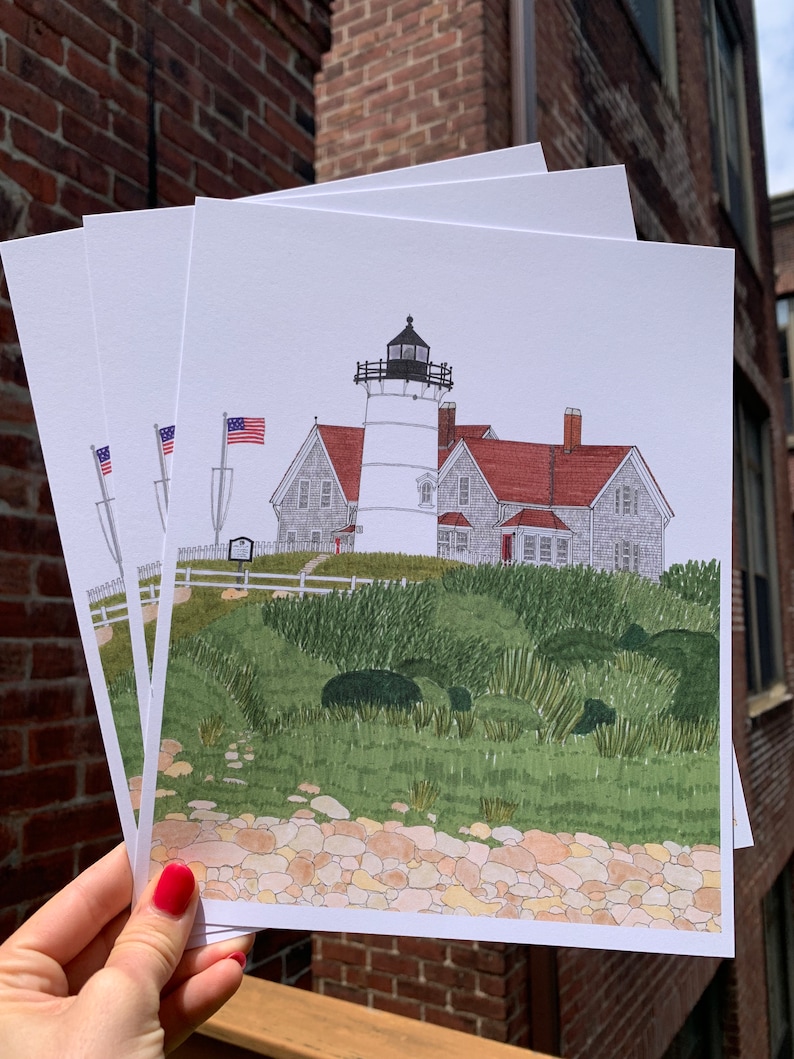 Nobska Lighthouse Cape Cod Art Print Cape Cod Lighthouse - Etsy