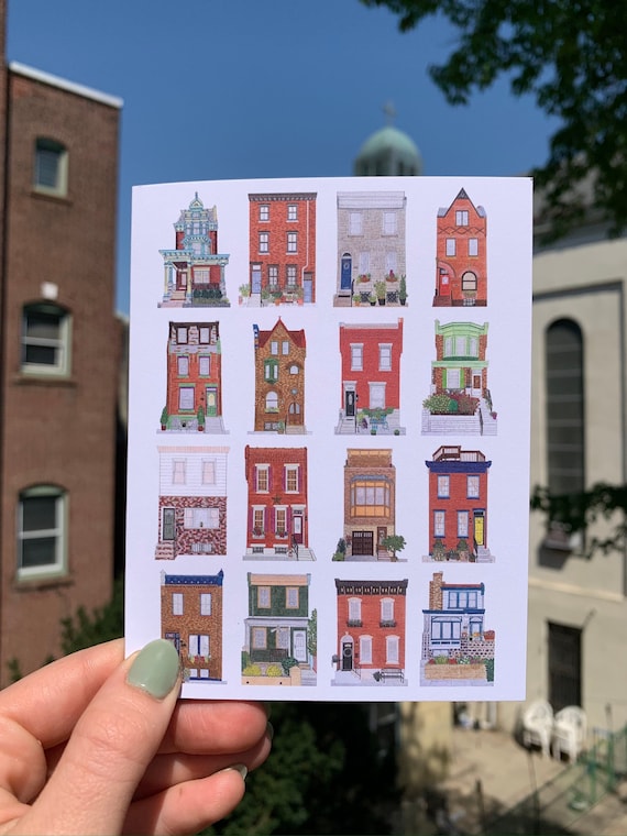 Poster Philadelphia Row Houses PhillyRow Project Colors The Row House