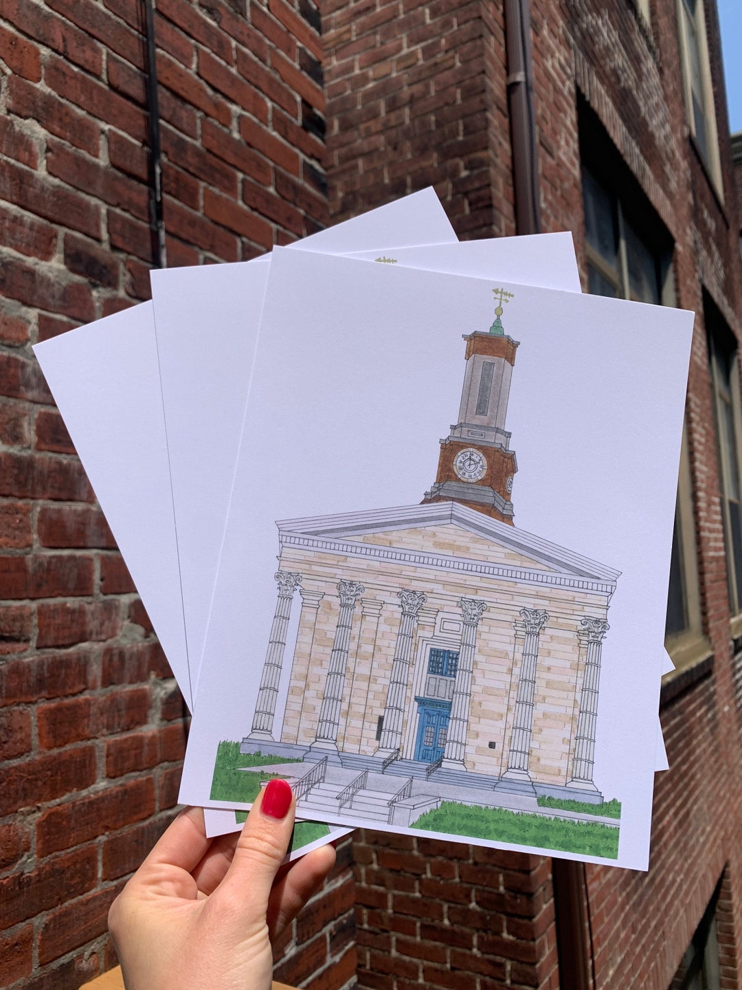 Historic Chester County Courthouse 8x10 Print, West Chester Drawing ...