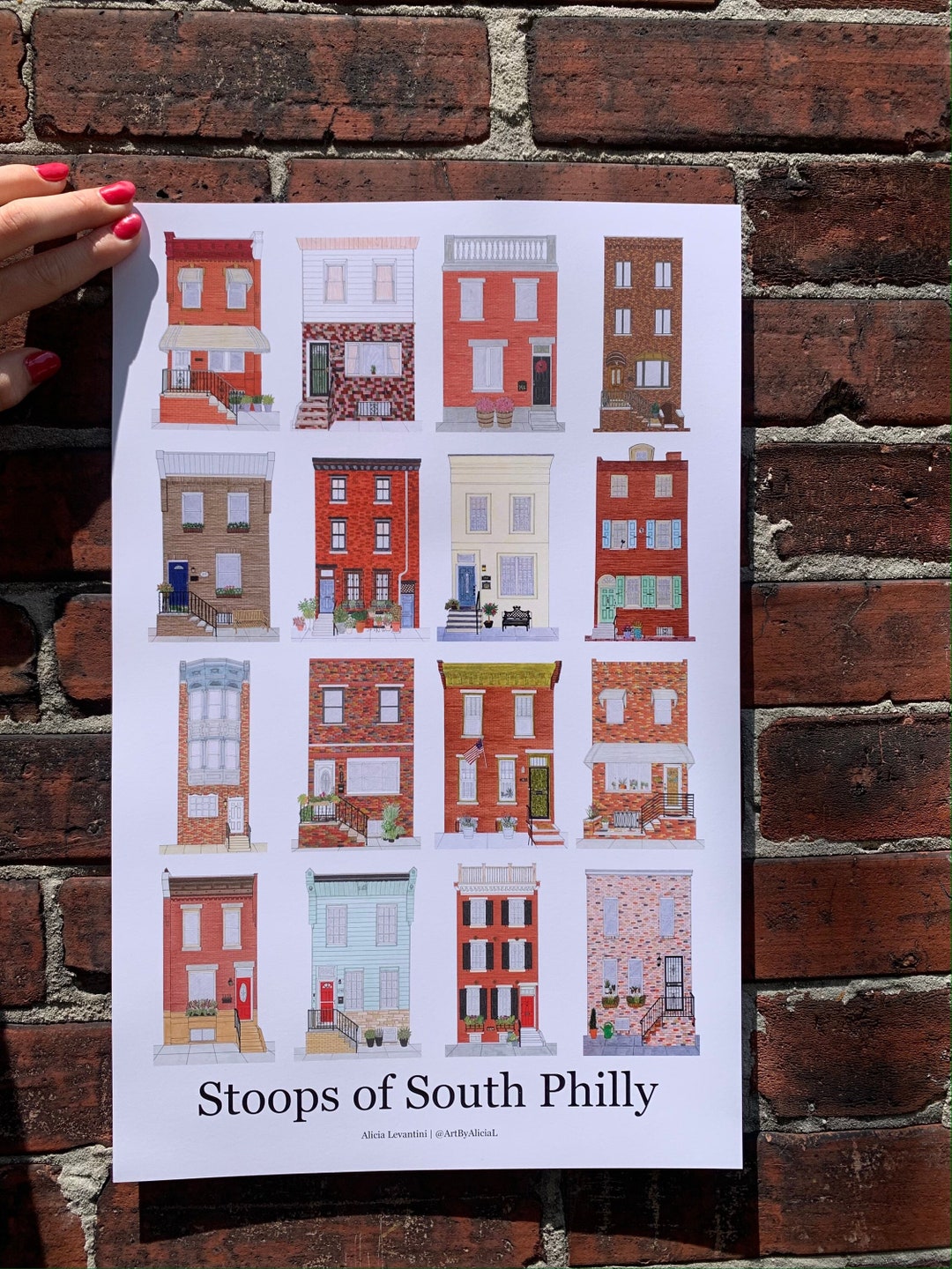 Stoops of South Philly Posters, 11x17 South Philly Poster, Philadelphia ...