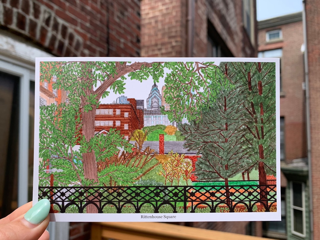 Philadelphia Skyline Postcard, 4x6 Philly Postcard, Philadelphia ...