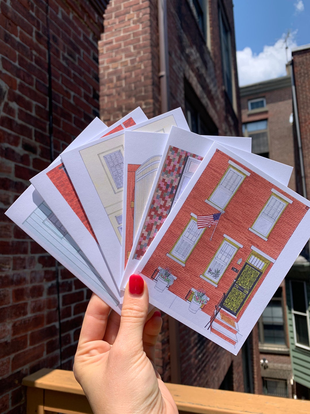 Stoops of South Philly Greeting Card Set, South Philly Cards ...