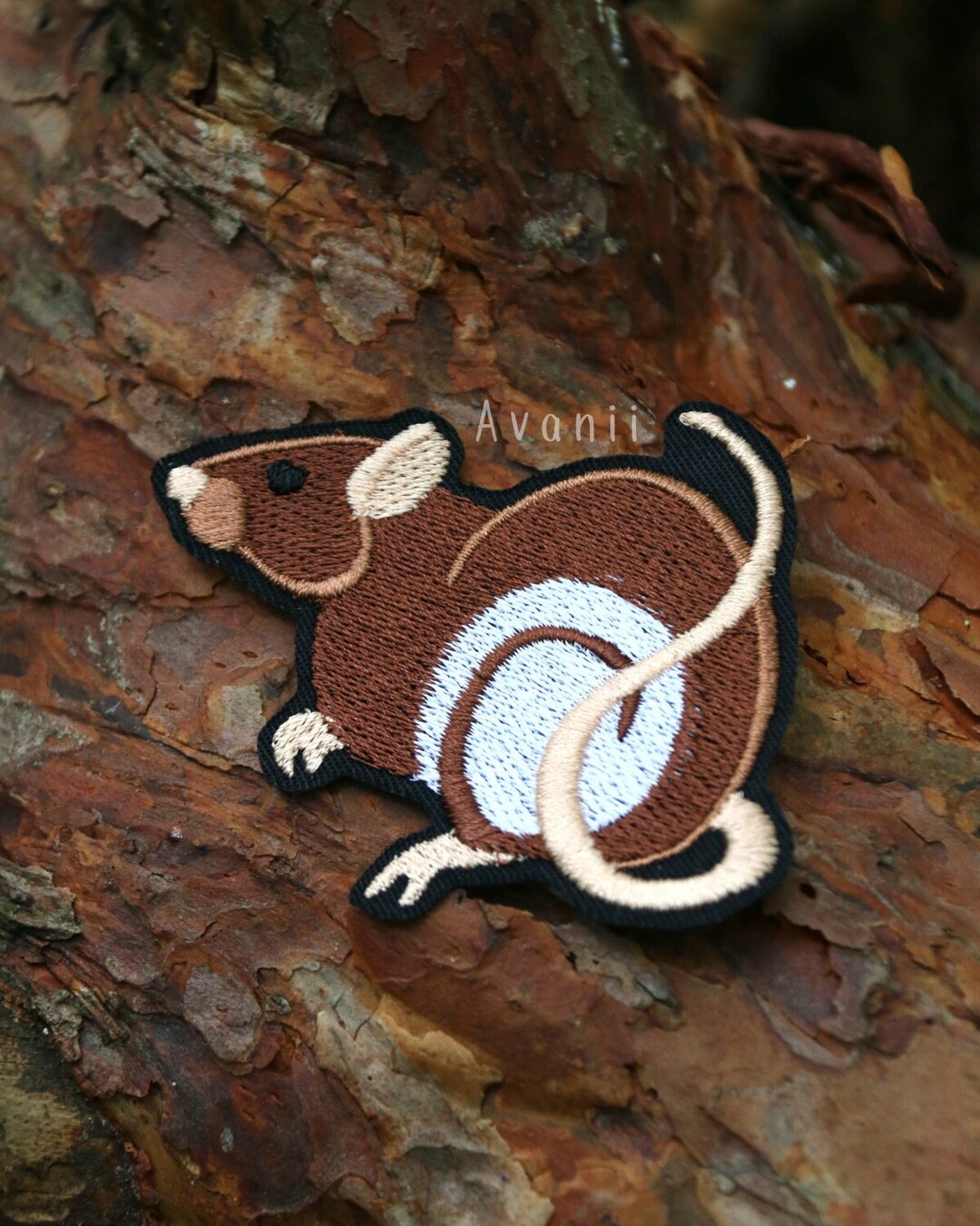 Hooded Rat Patch Grey or Brown Embroidered Iron-on Patch - Etsy