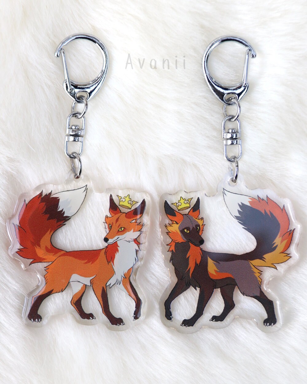 Royal Beasts: Fox Red and Cross Foxes Canine Coyote | Etsy