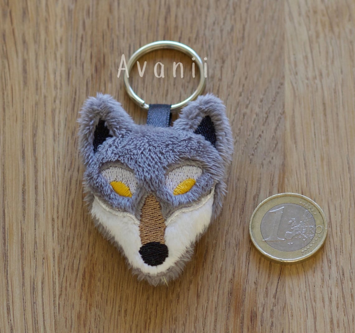 Wolf Soft Charm / Plush Keychain | Etsy