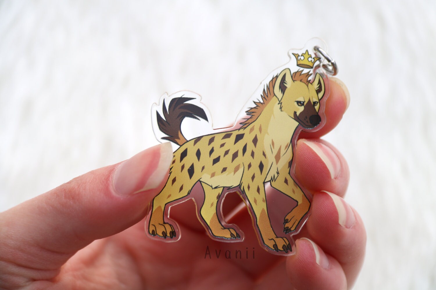 Royal Beasts: Hyena Charm Spotted Hyena Crocuta Acrylic | Etsy