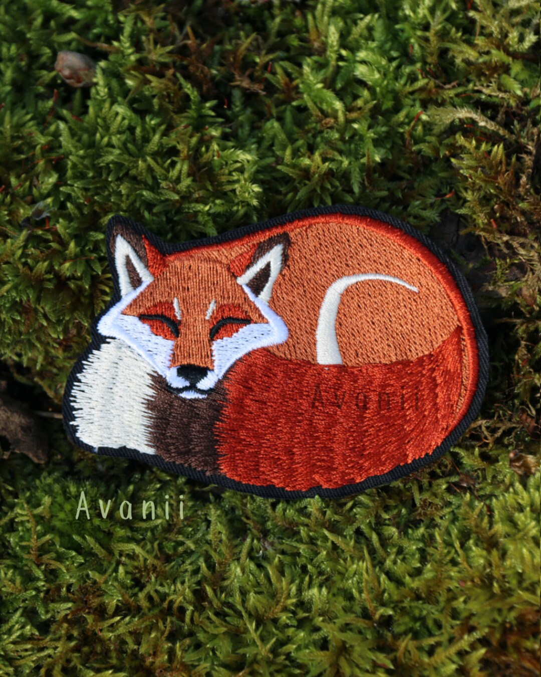 Sleepy Red Fox - Embroidered Iron-on Patch - Etsy