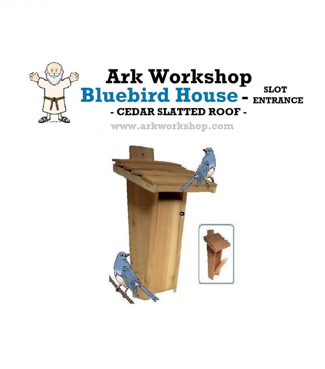 Ark Workshop Slot Entrance Cedar BLUEBIRD HOUSE Box: It Works! See Pics ...