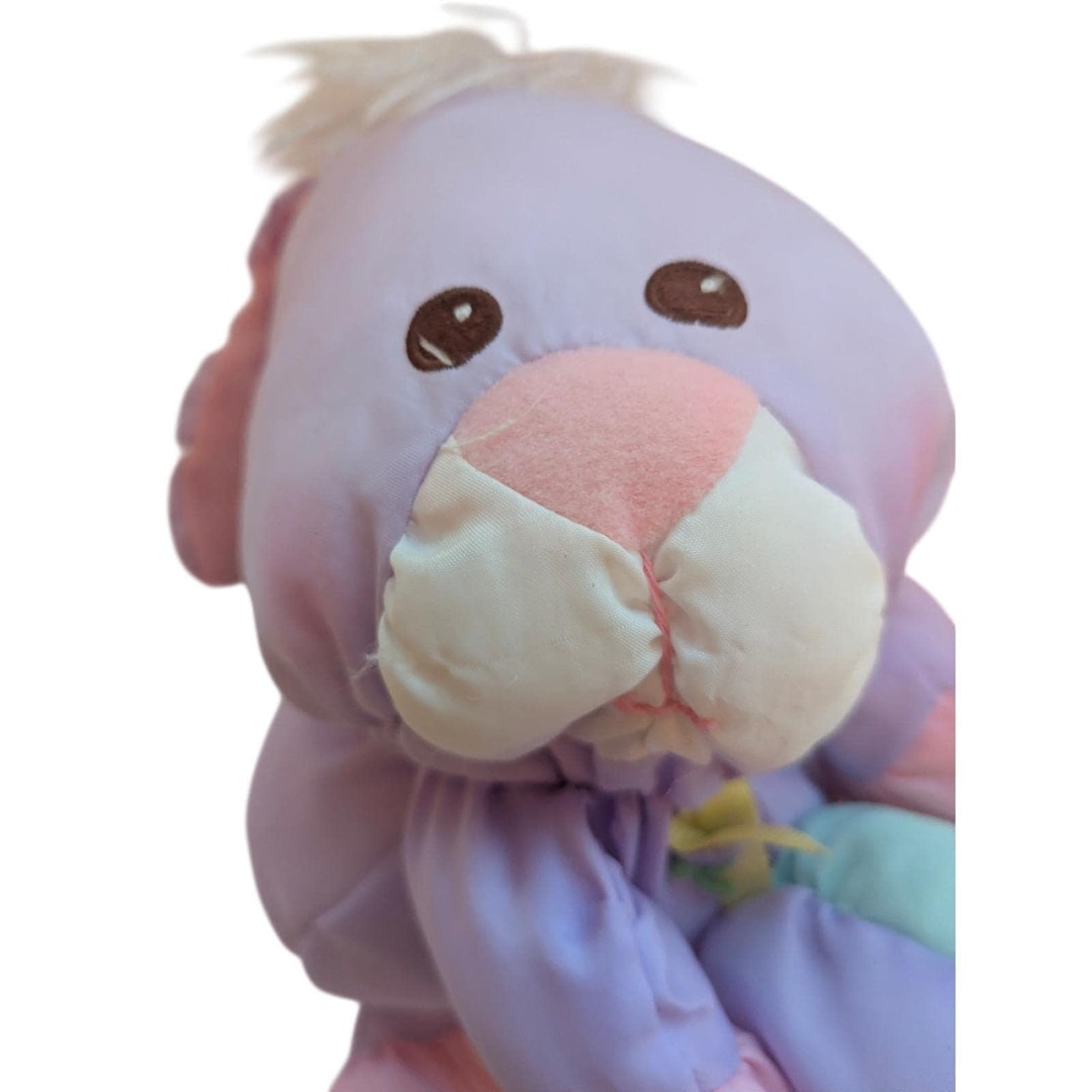 Vintage 9-14" Fisher Price Puff a Lump Easter Bunny Plush Toy Pastel ...