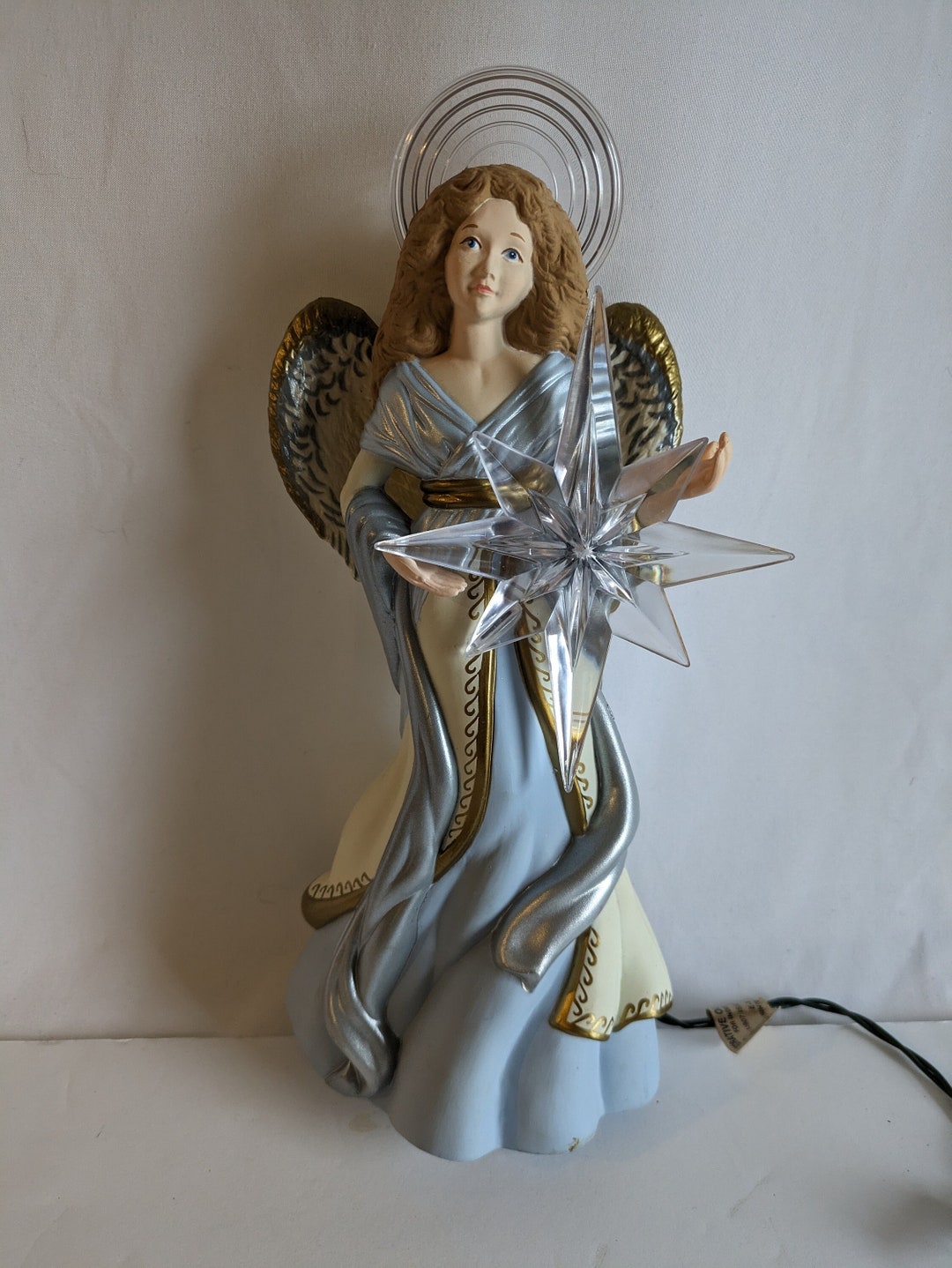 Rare Vtg 1991 Hallmark Angel of Light Christmas Tree Topper Ornament ...