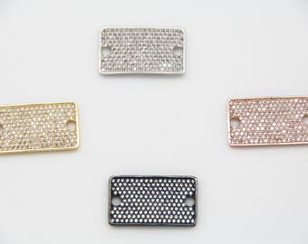 Acetate Rectangle Connectors 2 Hole Matte Blonde Tortoise Shell Earring ...