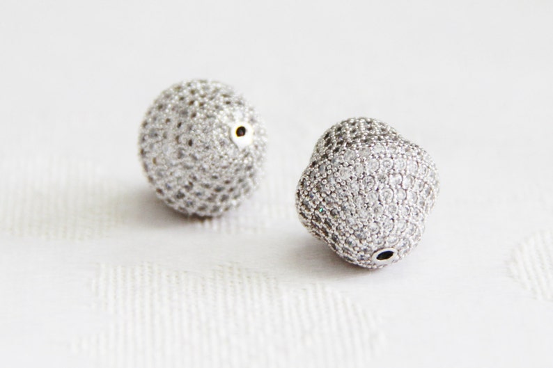 CZ Micro Pave 16x18mm Double Cone Beads - Etsy