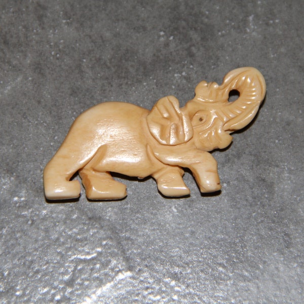 Carved Bone Elephant - Etsy
