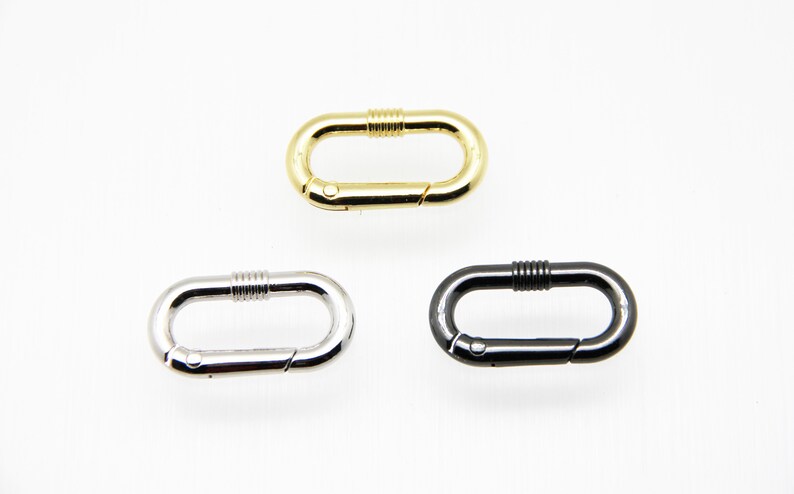 Plain Brass 17x33mm Oval Spring Clasp - Etsy