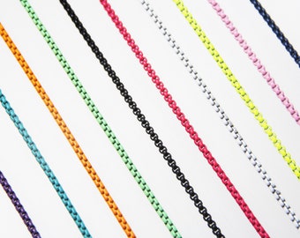 Enamel Chain Box Chain Necklace Enamel Pop Chain Necklaces - Etsy