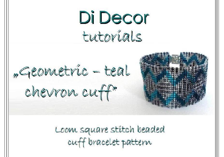 Loom Square Stitch Chevron Bracelet Pattern, Beading Pattern, Toho ...