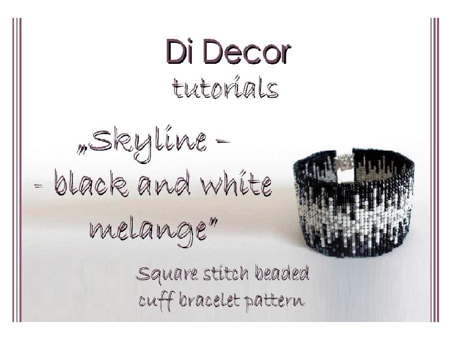 Beaded Square Stitch Cuff Bracelet Pattern, Toho Beads Loom Bracelet ...