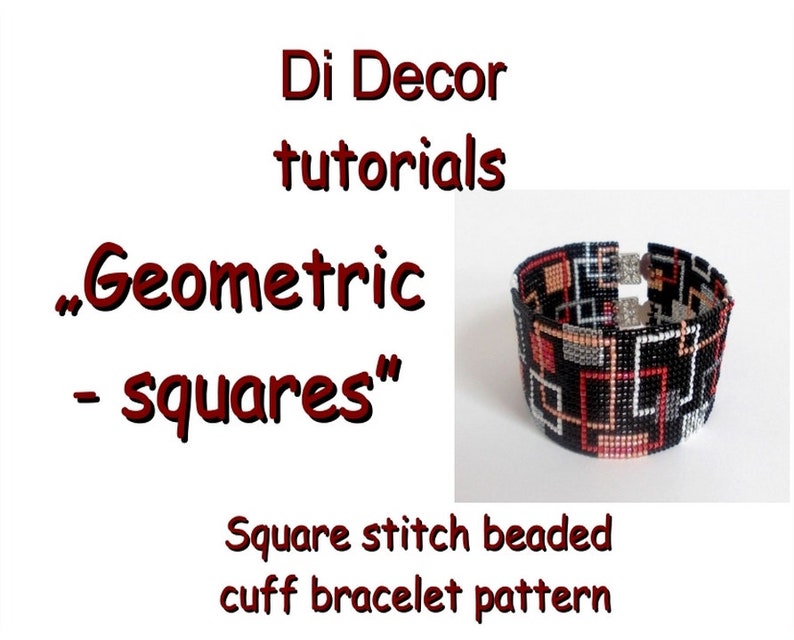 Instant Download Beaded Square Stitch Bracelet Pattern, Toho Beads Loom ...