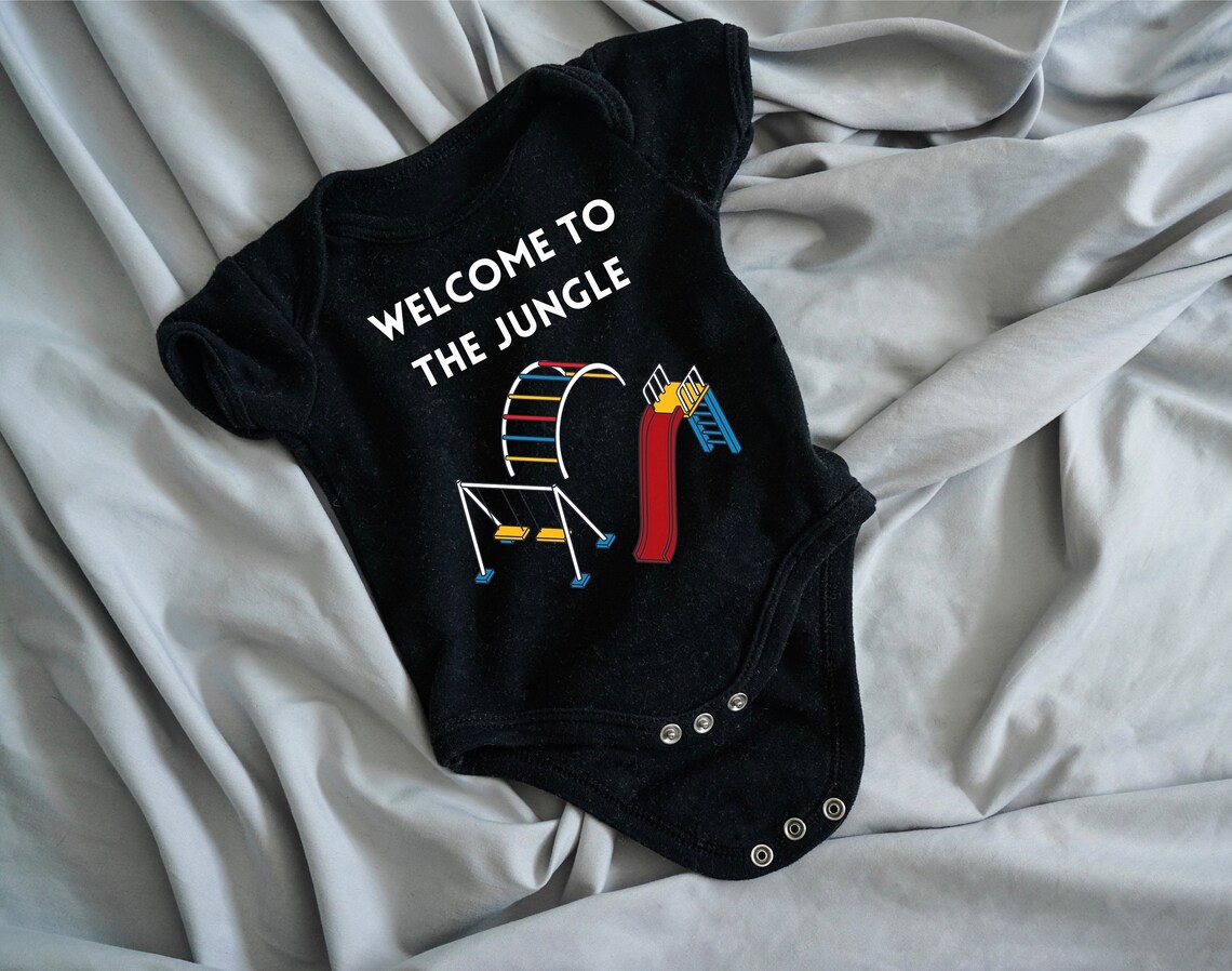 Welcome to the Jungle 80s Nostalgia Onesie Funny Baby Shower Gift Retro ...