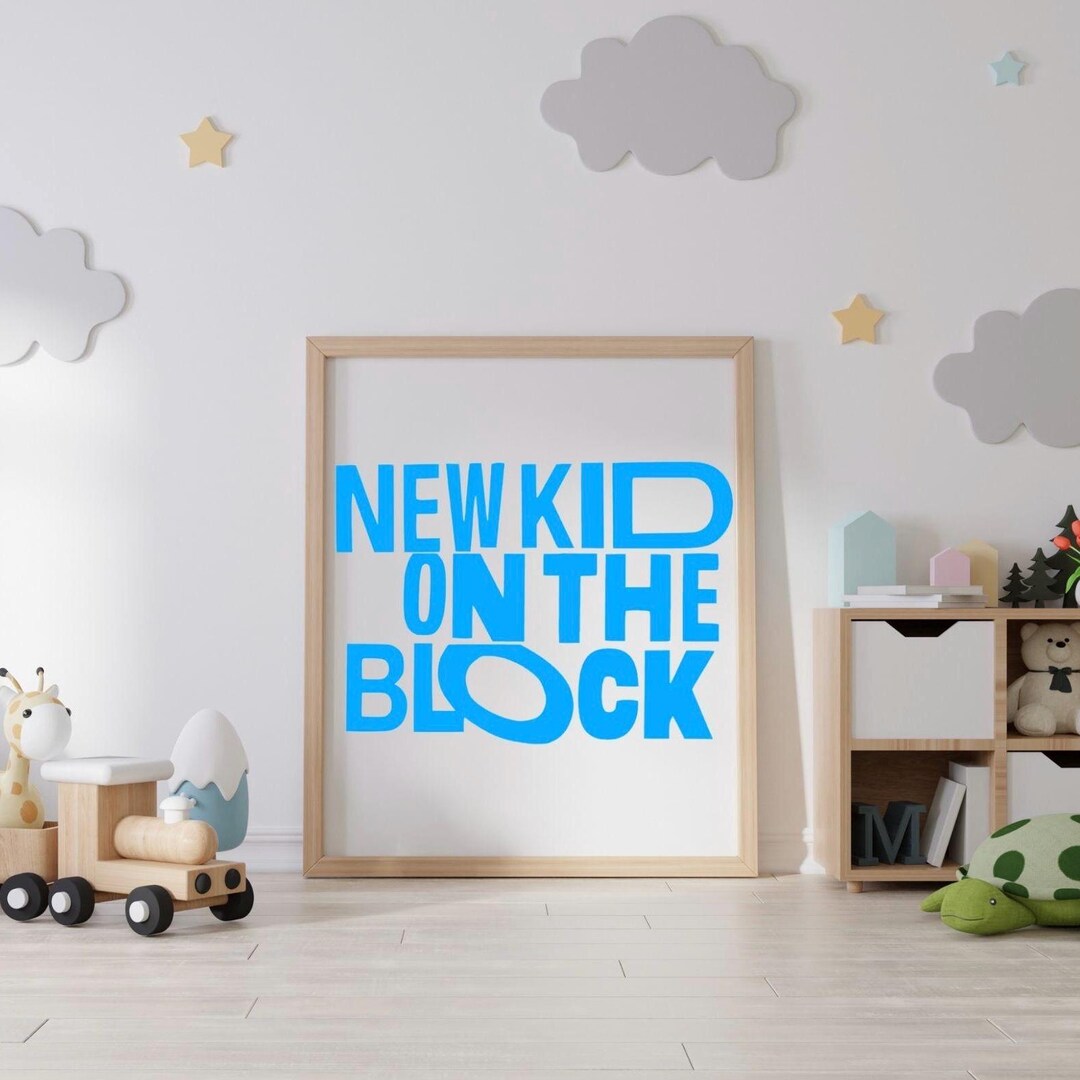 New Kid on the Block Nursery Print: Retro 80s Baby Room Decor (digital ...