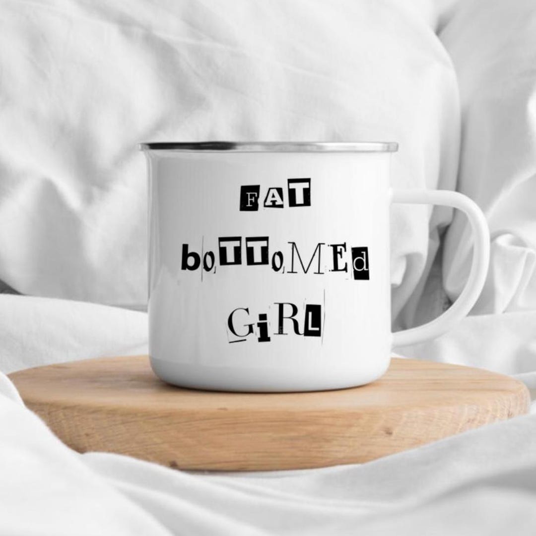 Fat Bottomed Girl Enamel Camp Mug: Queen Inspired 80s Rock Gift - Etsy