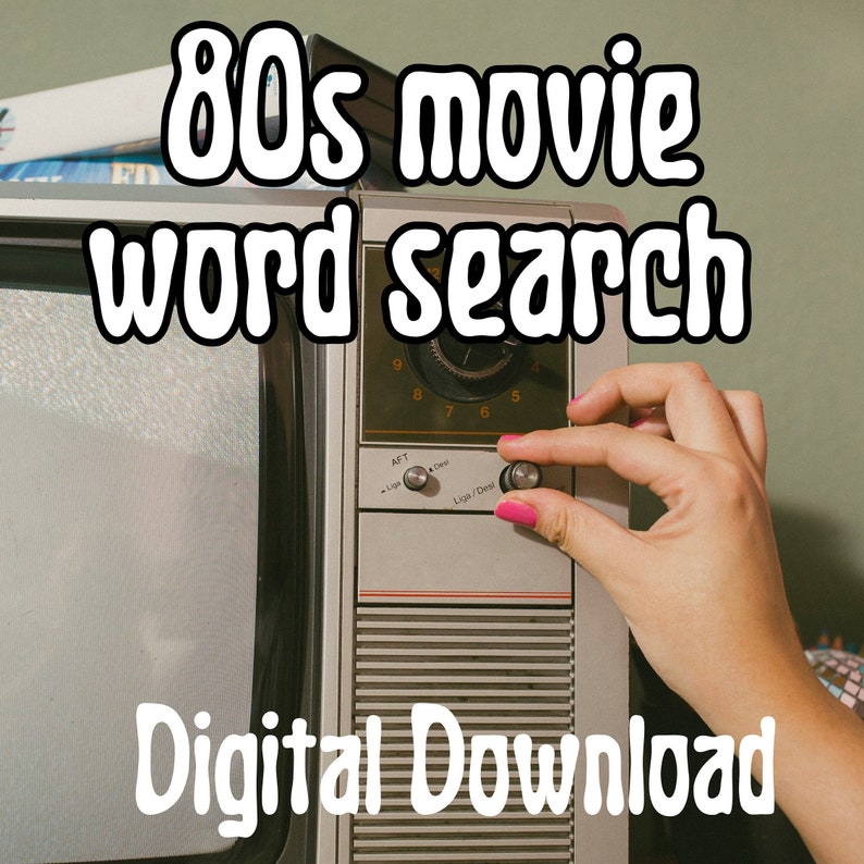 80s Movie Word Search: Nostalgia Party Game (digital Download) - Etsy
