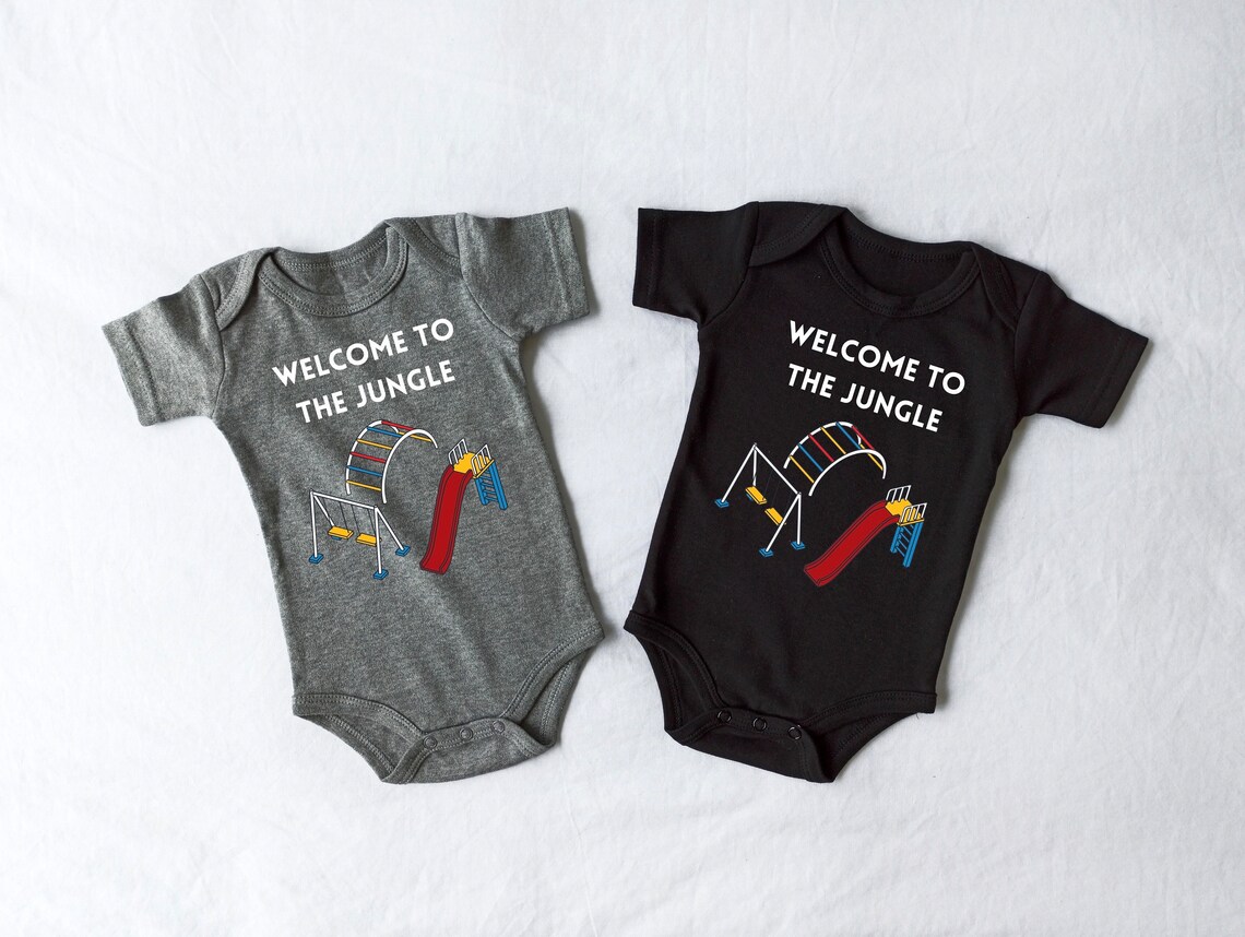 Welcome to the Jungle 80s Nostalgia Onesie Funny Baby Shower Gift Retro ...