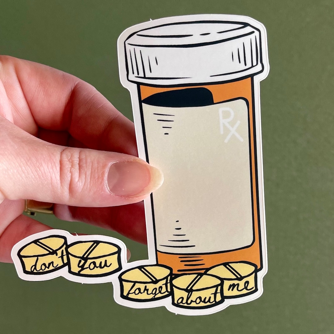 Anti Anxiety Gift Funny Pill Reminder Vinyl Sticker Mental Health ...