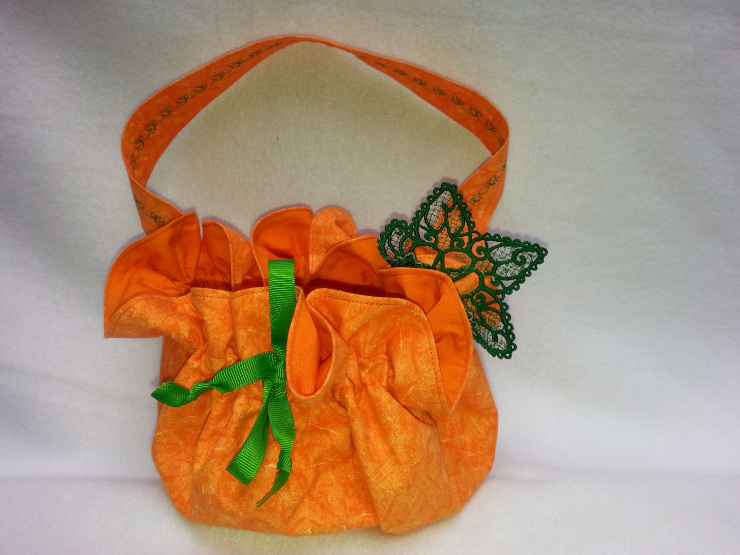 Orange Pumpkin Bubble Purse for a Little Girl With a Surprise ...