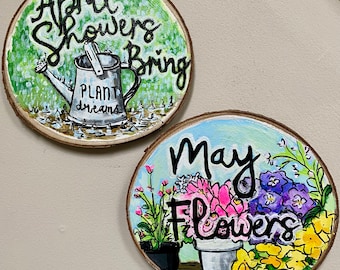Word Art - April Showers Bring May Flowers - Etsy